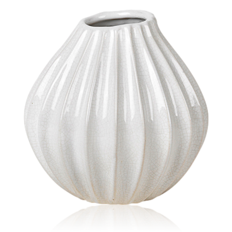 Broste Ceramic Wide Vase Off-White Medium – The Scandinavian Shop