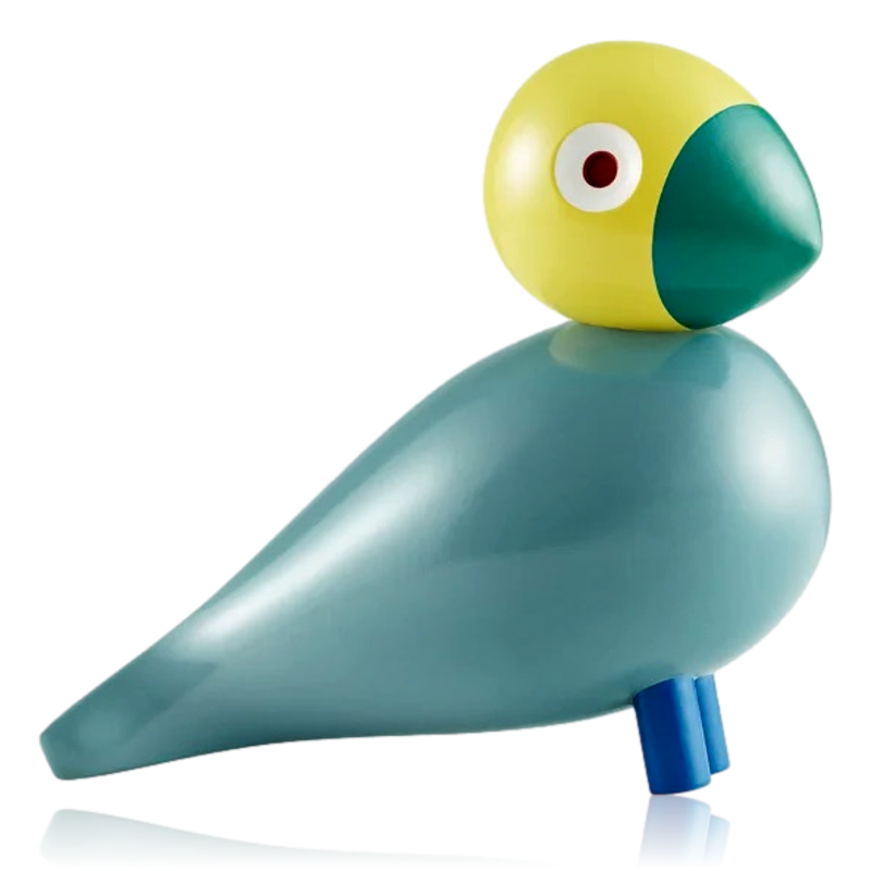 Kay Bojesen Songbird Sunshine Turquoise & Yellow – The Scandinavian Shop