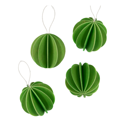 Lovi Original Bauble 6cm Light Green Set of 4 – The Scandinavian Shop